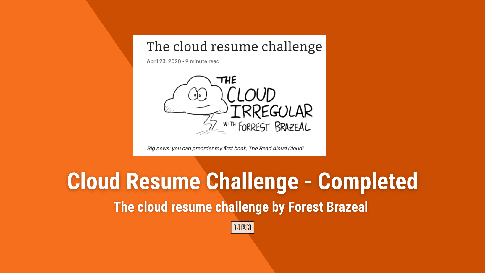 Cloud Resume Challenge - Completed - yangijen